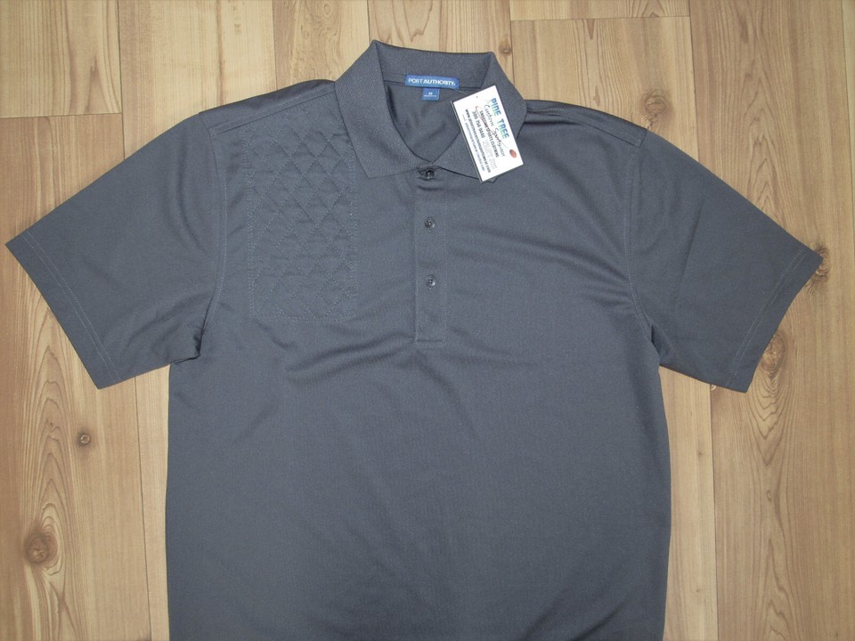MEDIUM RH Trap Pad SMOKE GREY Performance POLO by Port Authority PT-812 ...