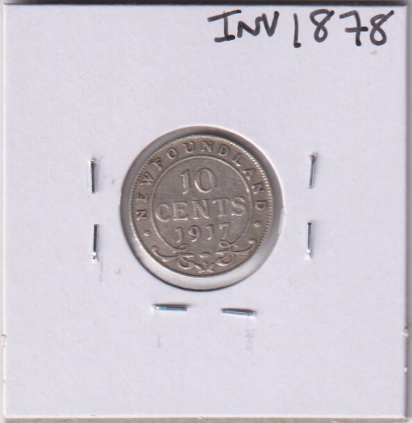 1917c Newfoundland 10 Cent Coin Silver VF-20 inv#1878 | eBay