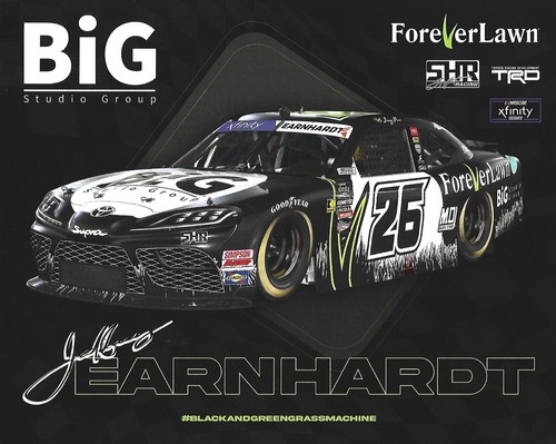 2024 JEFFREY EARNHARDT "BIG STUDIO - LIZZY MUSI" #26 NASCAR POSTCARD ...