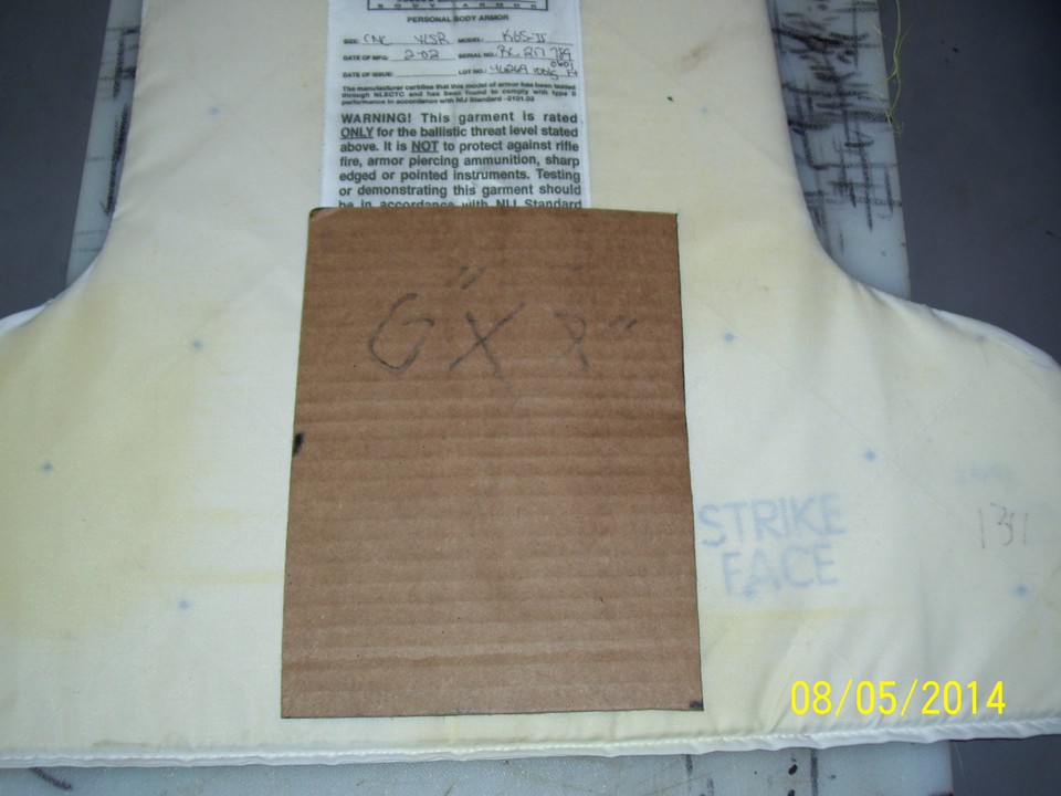 BULLETPROOF Block Spall 1 Trauma Plate Level II 5X8 Body Armor Vest | eBay