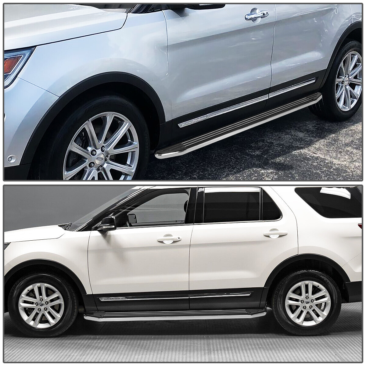 FOR 11-19 FORD EXPLORER PAIR 5.5"WIDE ALUMINUM NERF BAR SIDE STEP ...