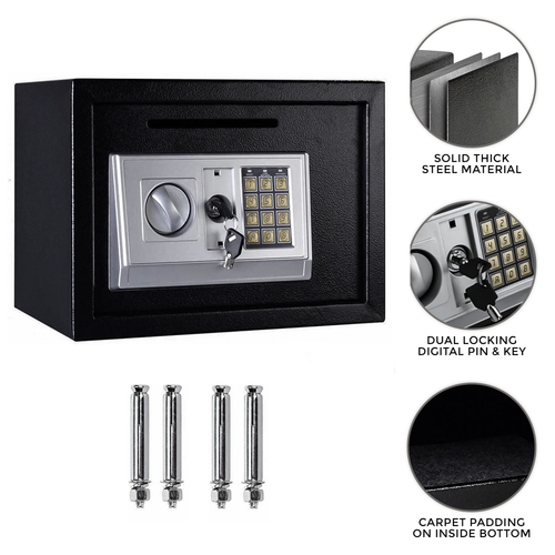 Secure Digital Steel Safe High Security Electronic Home Office Money ...