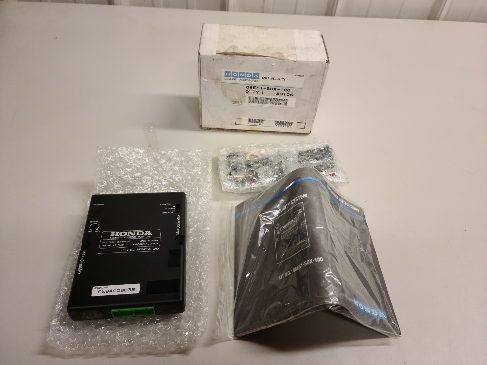 GENUINE OEM HONDA 08E51-S0X-100 Alarm System A9T05 Odyssey 1999-2000 | eBay