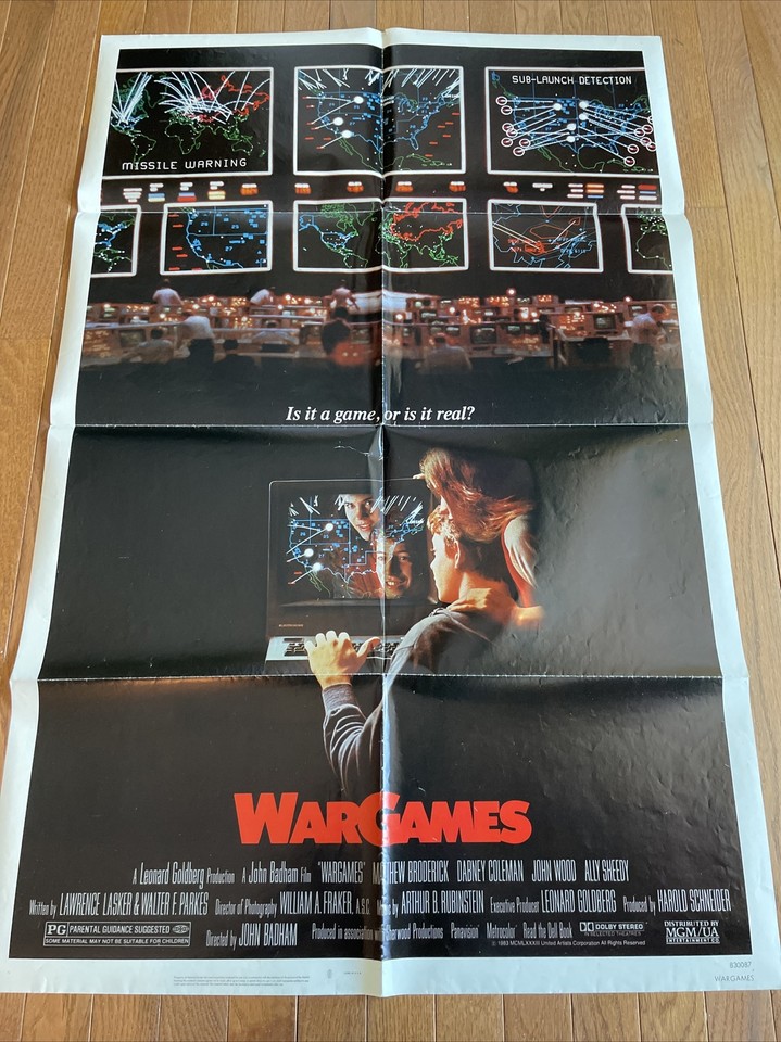 WAR GAMES 1983 ORIG 27X41 MOVIE POSTER MATTHEW BRODERICK SCI FI | eBay