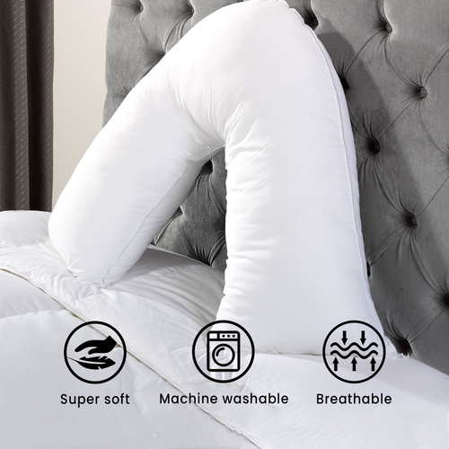 V-Shaped Support Pillow And Orthopaedic Nursing Back Support Cuddle ...