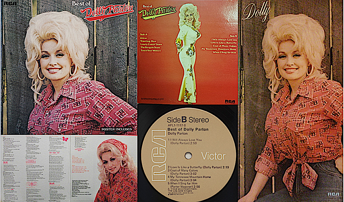 DOLLY PARTON rare LP: The Best Of ~ W/POSTER ~ 1975 TAN RCA label (not ...