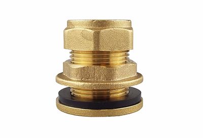 COMPRESSION 15 & 22MM BRASS WATER TANK FLANGED CONNECTOR FOR COPPER ...