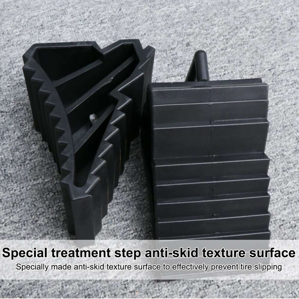 2/4Pcs Heavy Duty Rubber Wheel Chock Tough Chocks Stops Car Trailer ...