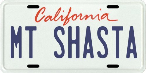 MT SHASTA California Metal CA License Plate | eBay