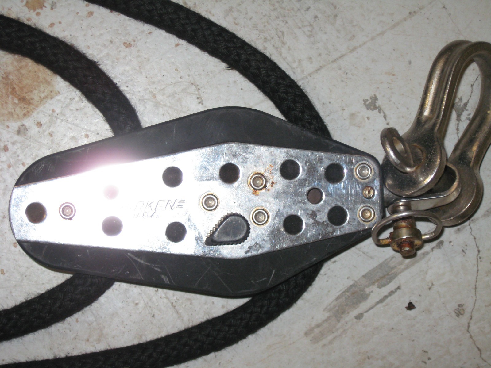 MAINSHEET CONTROL ASSEMBLY 4 PART TACKLE W/CAM CLEAT 1/2" LINE | eBay