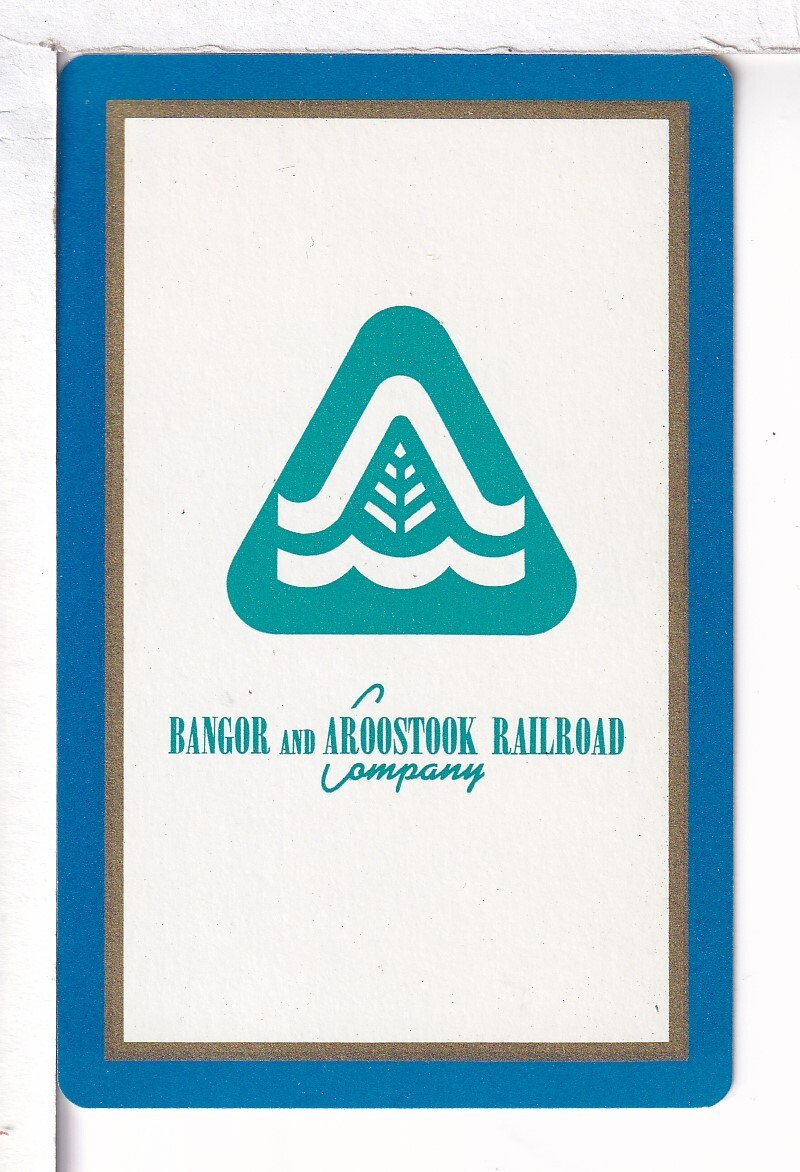 Single Railroad Playing Card "Bangor & Aroostock, BAR-3b" Bollhagen RR ...
