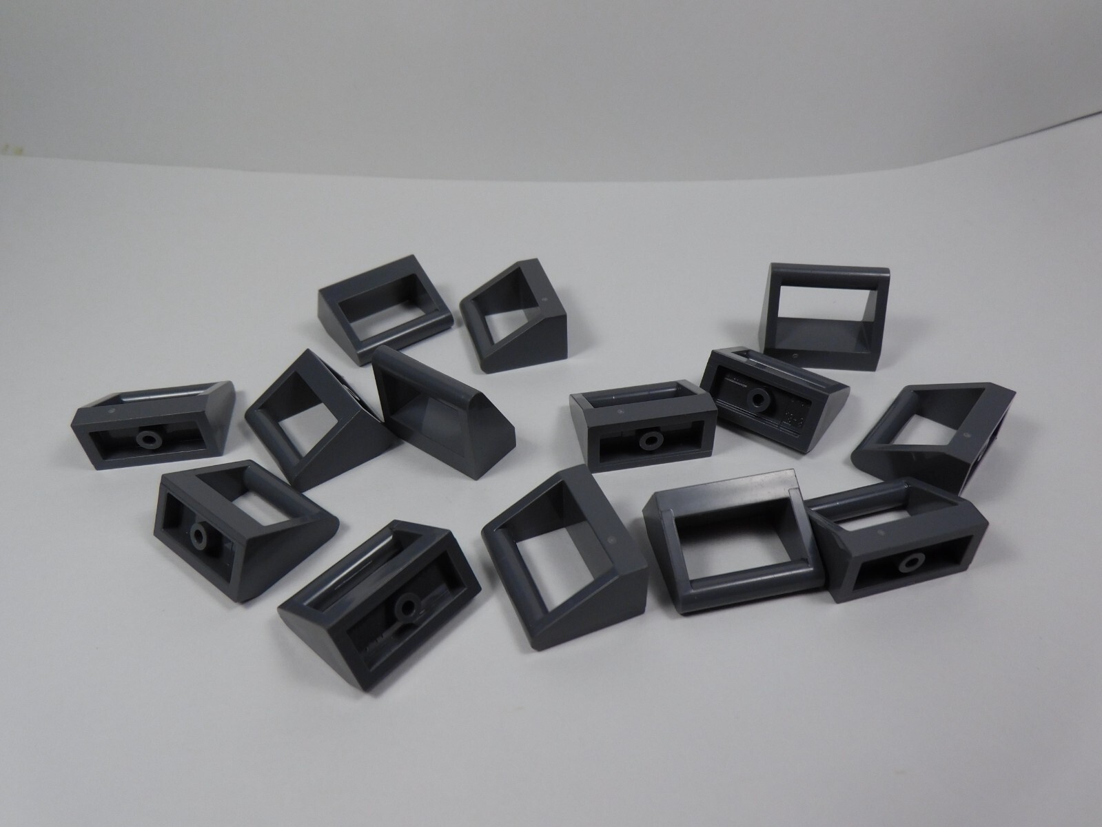 LEGO Lot of 14 Dark Bluish Gray 1x2 Modified Plates w/ Handle on Top J4 ...