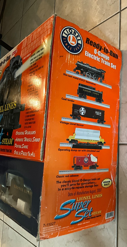 Lionel O-Gauge Electric Train N7-11027 Set Vintage 2007 Super Set Steam ...