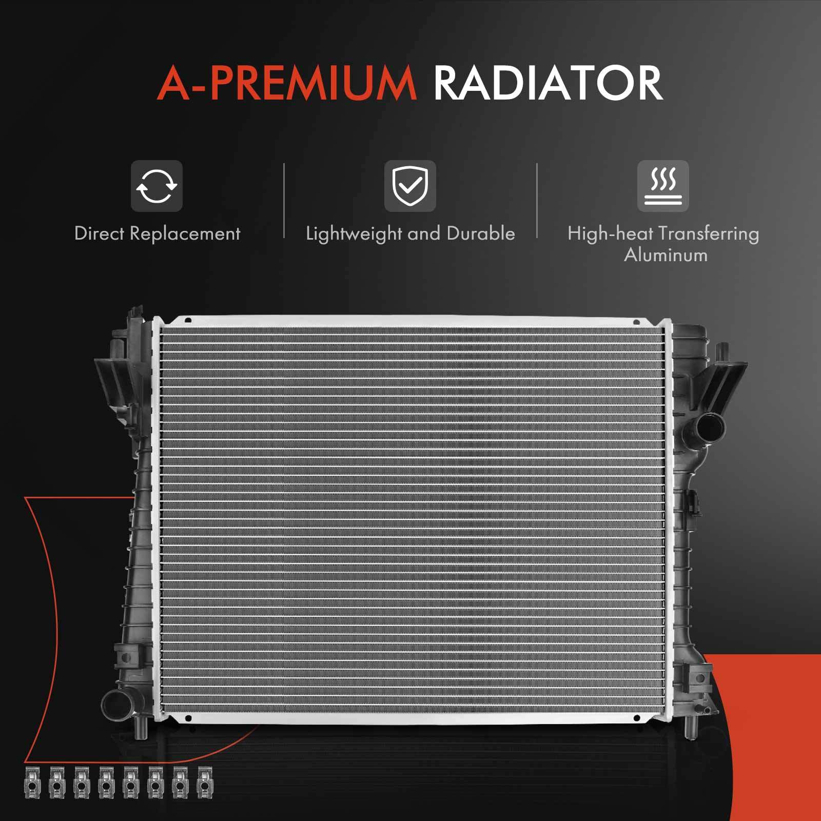 Radiator & Single Cooling Fan Assembly Kit for Ford Mustang 2011-2014 5 ...