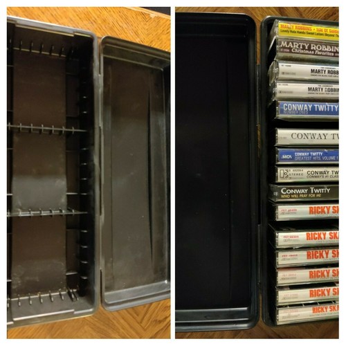 Vintage Alpha 15 Capacity Audio Cassette Tape Storage Case Holder Hard ...