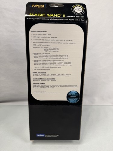 Vupoint Solutions Magic Wand II 2 Portable Scanner ST441PU | eBay
