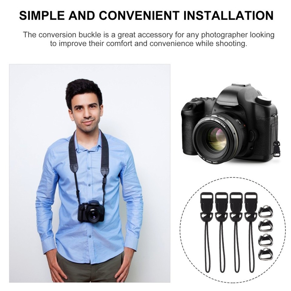 Triangle Camera Strap Holder Quick Release Lanyard Lug Protector Clips ...