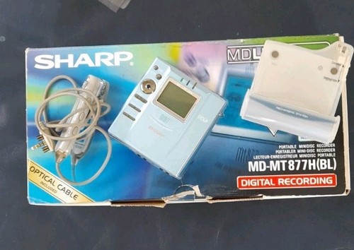 Sharp Portable MiniDisc Player Recorder,Charger & Remote Model MD ...