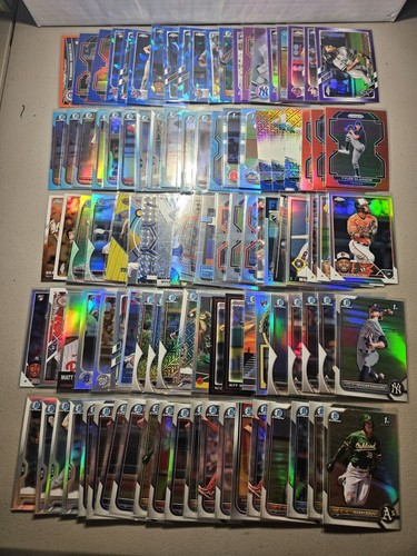 MLB BASEBALL 100 Card Lot Refractor Color Holos | eBay