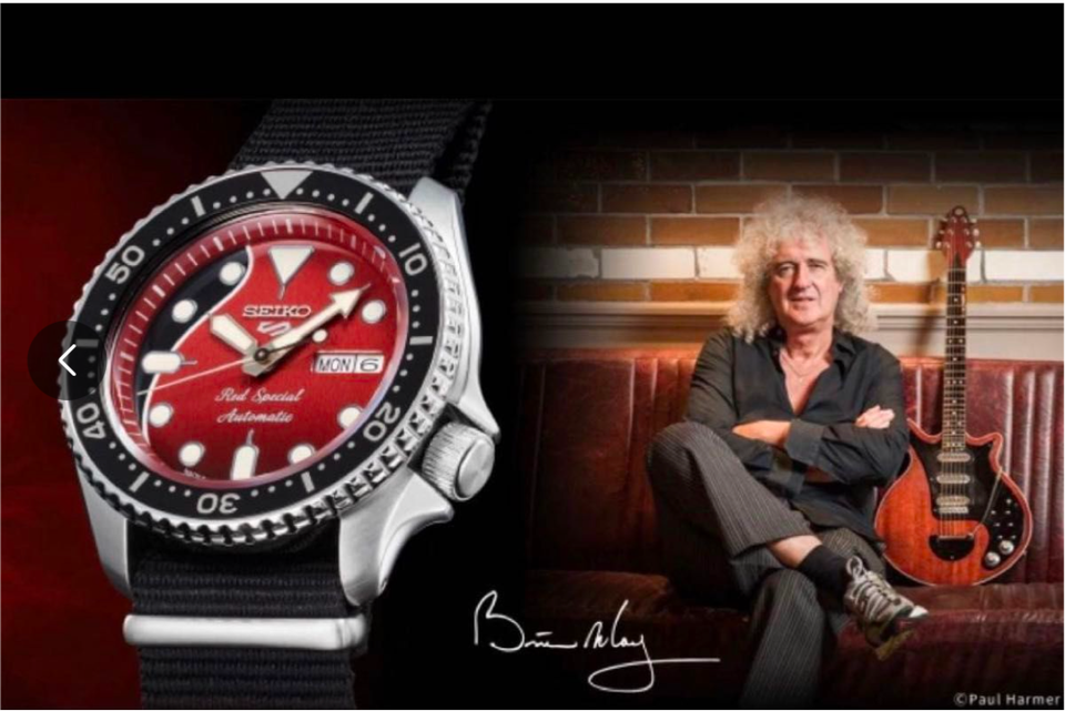 Seiko 5 Sports Brian May Limited Edition SRPE83K1 Authentic Watch Rare ...