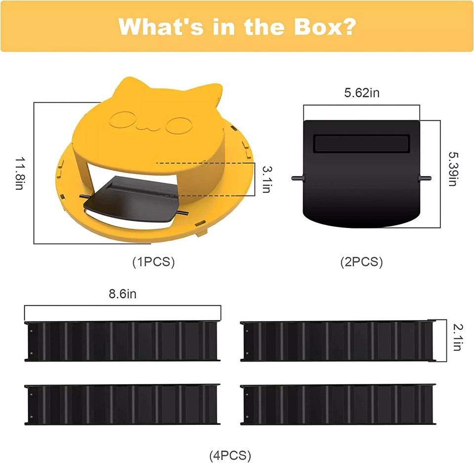 4Pack Black Slide Bucket Lid Mouse Rat Trap Bucket Mousetrap Catcher US ...