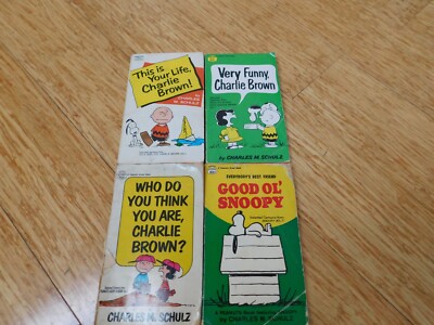 Peanuts Charles M Schulz, Charlie Brown Snoopy--Lot of 4 Paperback ...