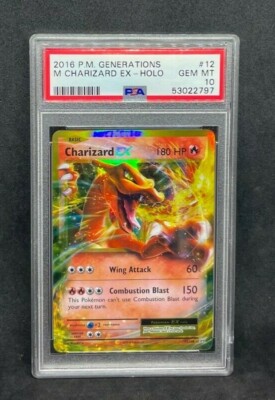 Pokemon Generations Charizard EX M Charizard 12/108 Error Ultra Rare ...