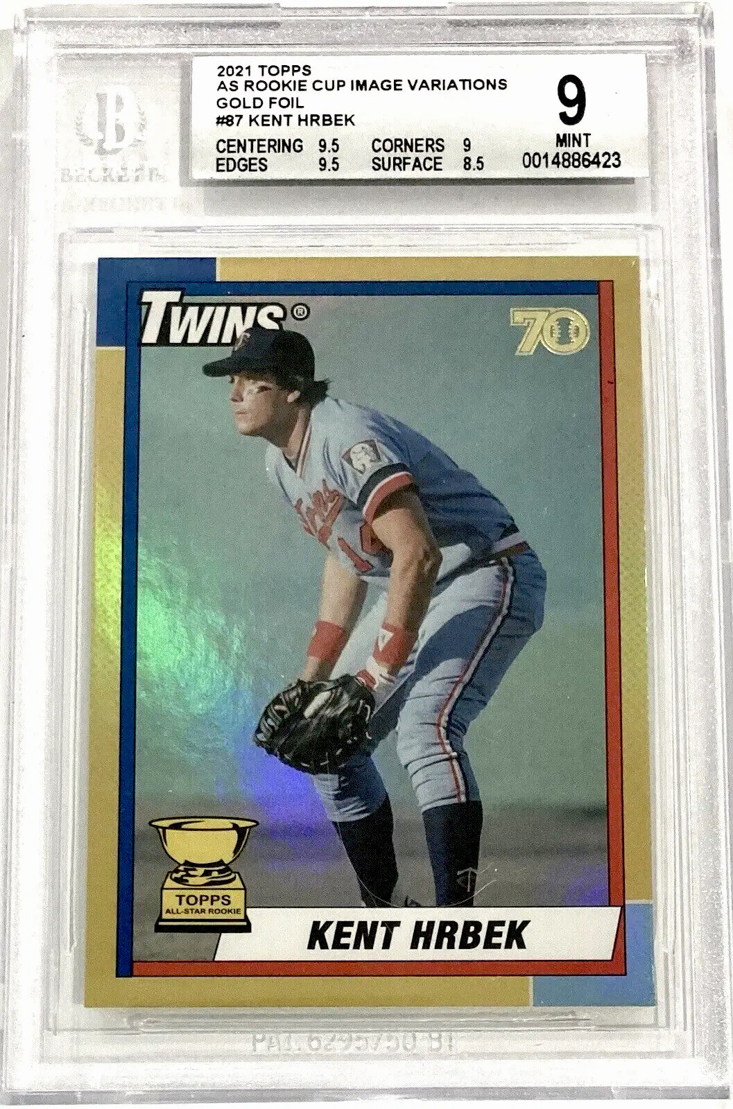 2021 Topps All Star Rookie Cup 87 Kent Hrbek Variation GOLD FOIL /50 ...