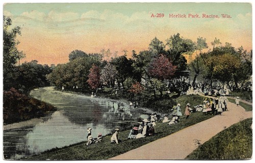 Horlick Park or Island Park Racine Wisconsin - c.1910 Postcard PC5506 ...