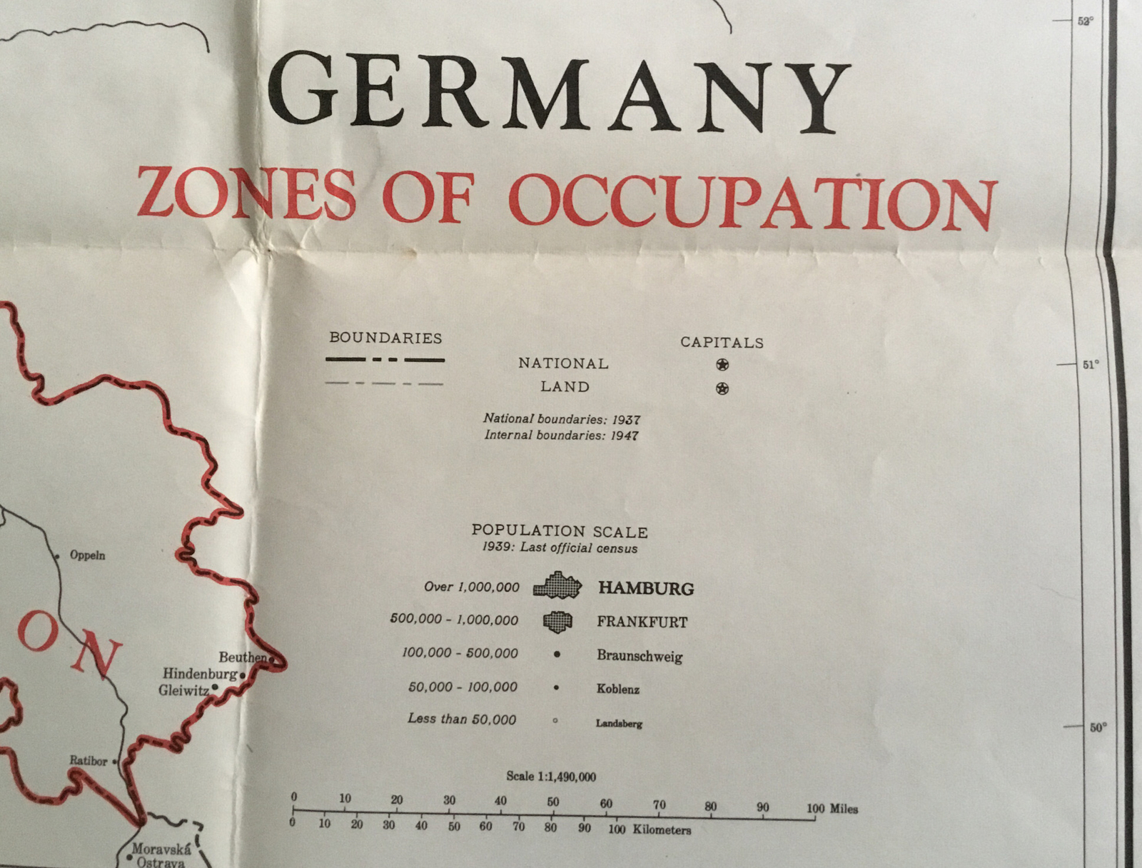 WW2 Map Of Germany Zones Of Occupation 1947 Armed Forces Map WWII | eBay