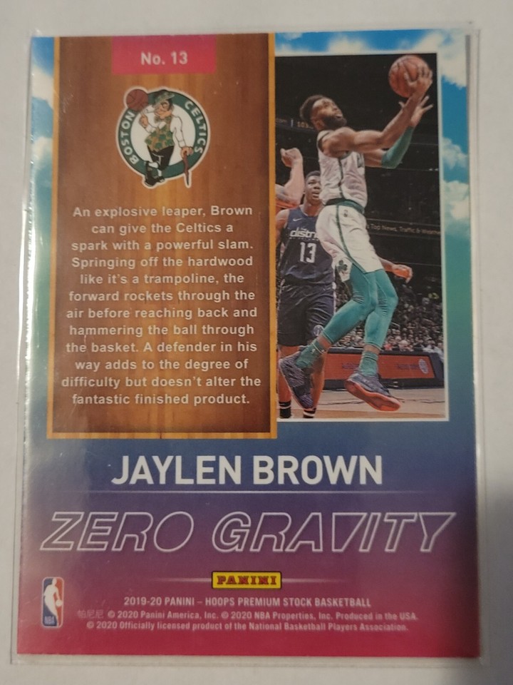 Jaylen Brown 2019-20 NBA Hoops Premium Stock Zero Gravity #13 | Boston Celtics | eBay
