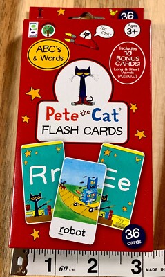 Pete the Cat ABC's & Words Flash Cards - Ages 3+ - 36 Cards - Home ...