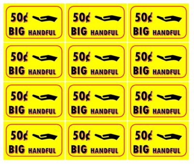 12 .50 BIG HANDFUL Stickers Bulk Vending Labels 50 cent | eBay