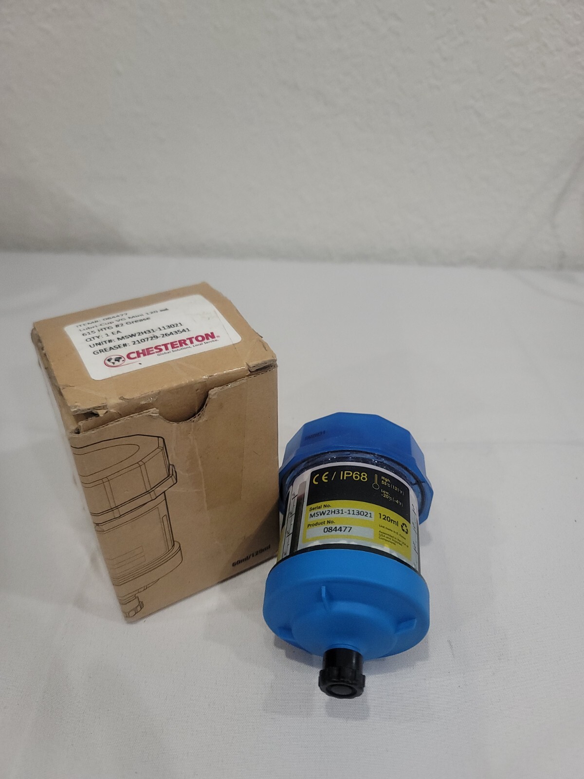 CHESTERTON LUBRI-CUP VG MINI 120CC AUTOMATIC GREASE DISPENSERS 084477 ...