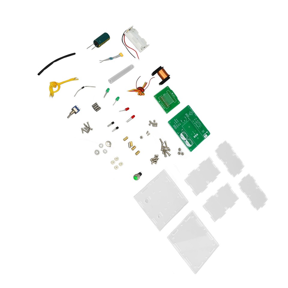 High Voltage Electromagnetic Gun DIY Kit Coil Voltage Booster Gun Toy ...