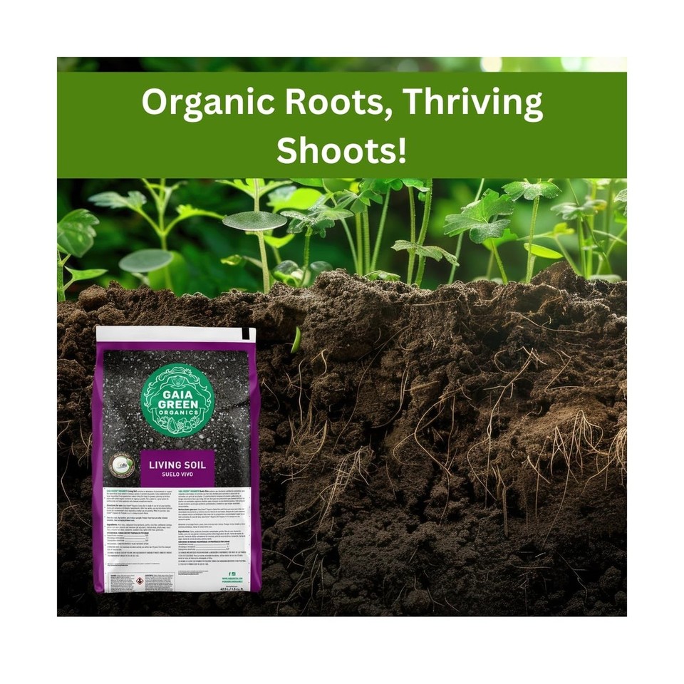 Gaia Green Organics Living Soil, 1.5 cu ft | Premium Organic Potting ...