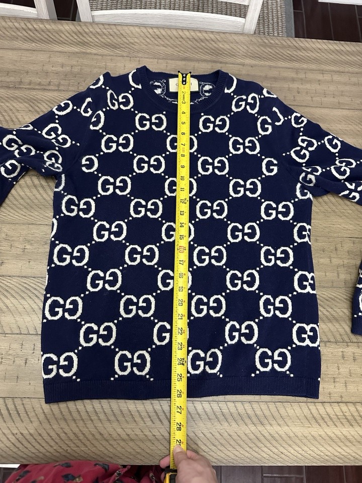 Gucci Monogram Print Sweater Size Medium | eBay