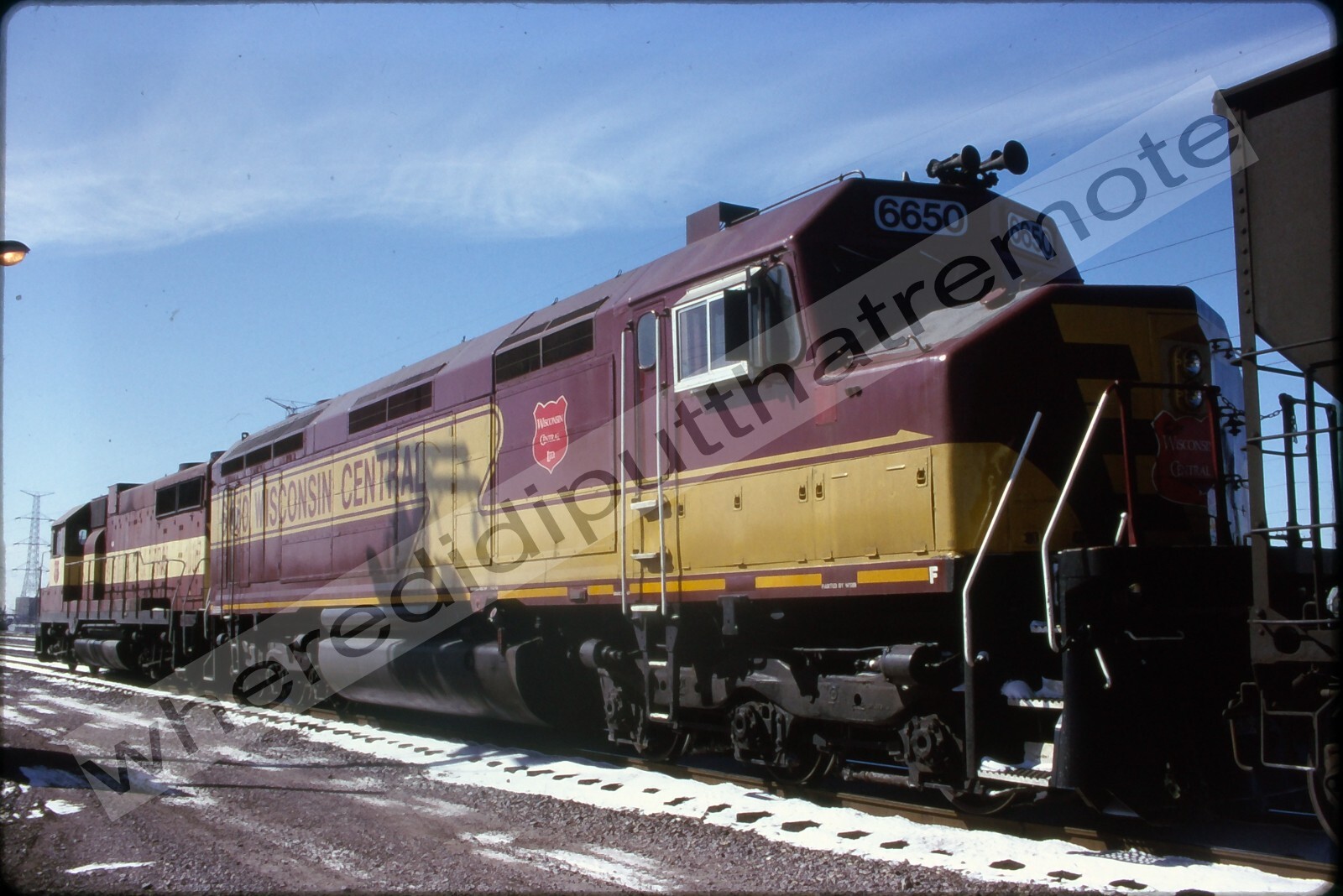 Original Slide Wisconsin Central WC 6650 EMD F45 Proviso ILL 3-1996 | eBay
