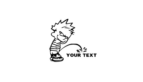 Custom Calvin Peeing On Vinyl Decal Funny Car Truck Sticker ...