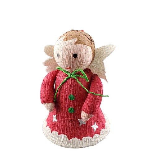 Crepe Paper Angel Christmas Ornament Vtg Handmade FREE SHIPPING | eBay