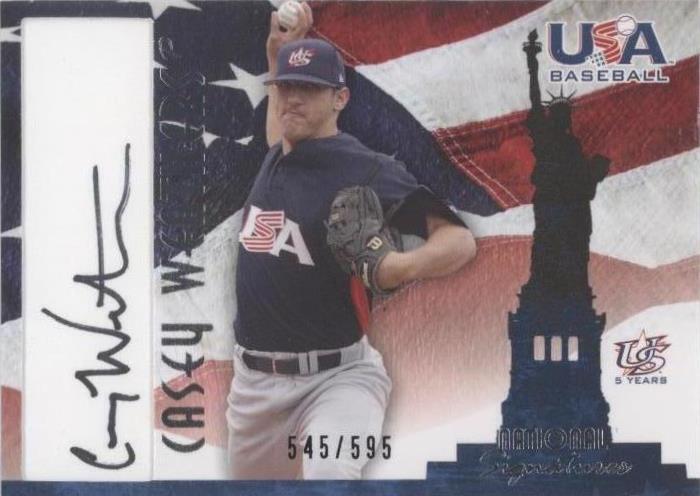 2007 USA Baseball - National Signature Casey Weathers #A-22 Black Ink ...