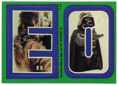 1980 Topps Empire Strikes Back S. 3 Sticker # 77 E & O Darth & Chewie ...