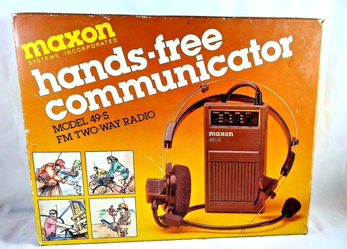 Maxon Model 49-S FM Two-WAY Radio Hands Free Communicator Channel Open ...