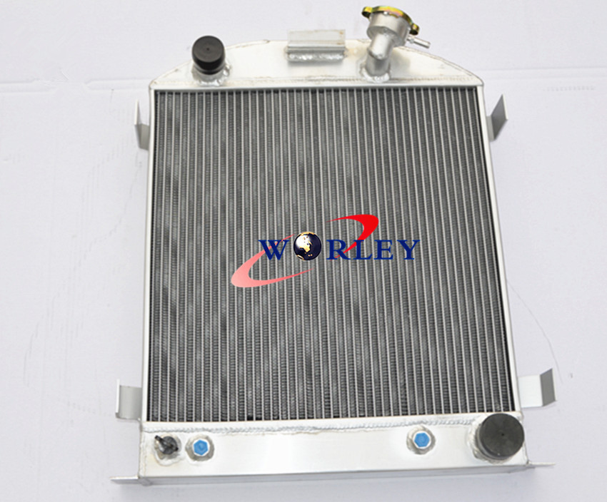 3 ROW 62MM aluminum radiator FOR Ford 1932 chopped hot rod w/Chevy 350 ...
