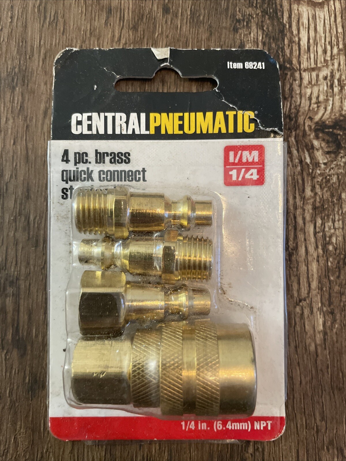 Central Pneumatic Quick Coupler connect starter kit 4 Pc. Brass Air ...