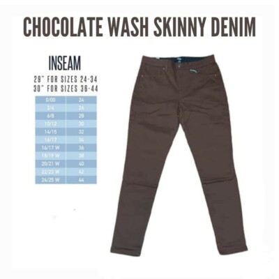 NWT LuLaRoe Chocolate Denim Skinny Fit SZ 26 ; classy for work! | eBay