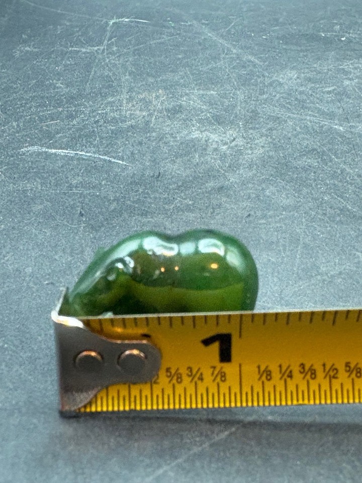 Vintage Native American Alaskan Carved Green Jade Bear w/ Fish Stone ...