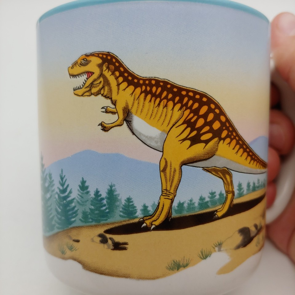 Smithsonian T-Rex Dinosaur Tea Coffee Mug - 10oz vtg 1980s ...
