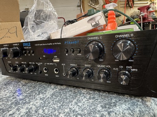 Pyle MP3/USB/SD/AUX/FM Radio Home Theater Amplifier Black PTA44BT | eBay