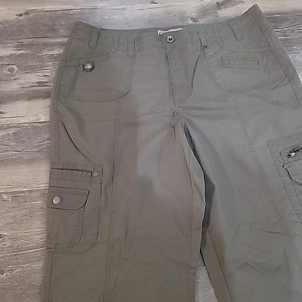 Khakis & Co Cargo Pants Sz 16~ 36" W x 31" L Olive Green | eBay